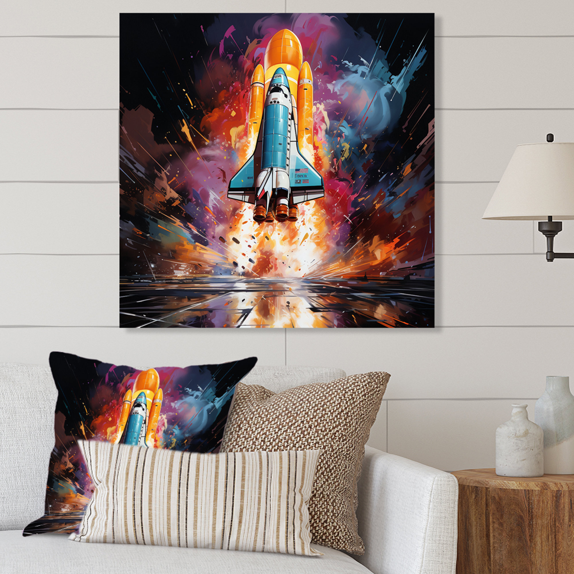 Williston Forge Rocketship Revelation I - Transportation Metal Art ...