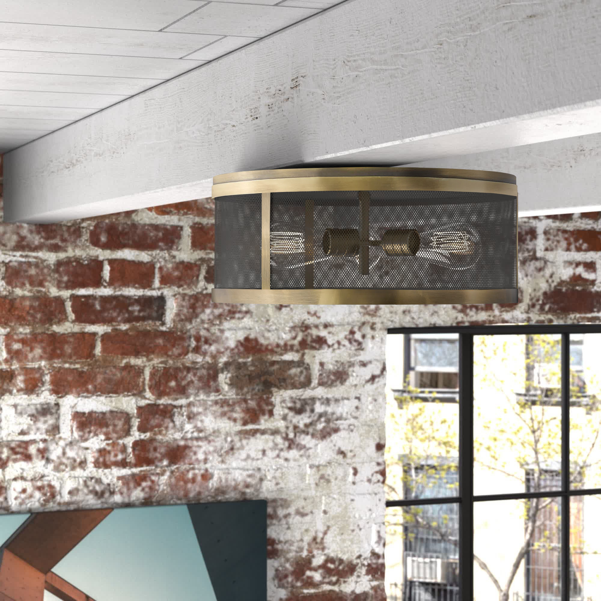 17 Stories Alyria 3 -Light Flush Mount & Reviews | Wayfair