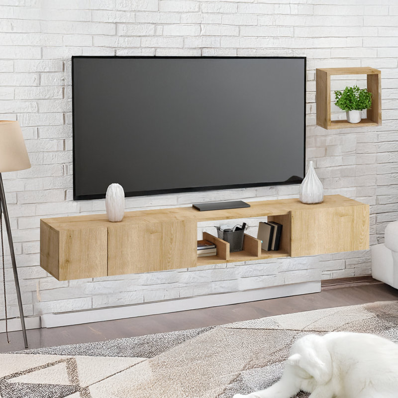 Latitude Run® Flush Mount TV Stand For Tvs Up To 78'' With Square Wall ...