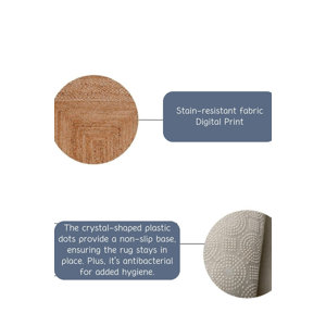 Wrought Studio™ Oval Khairo Area Rug with Non-Slip Backing | Wayfair