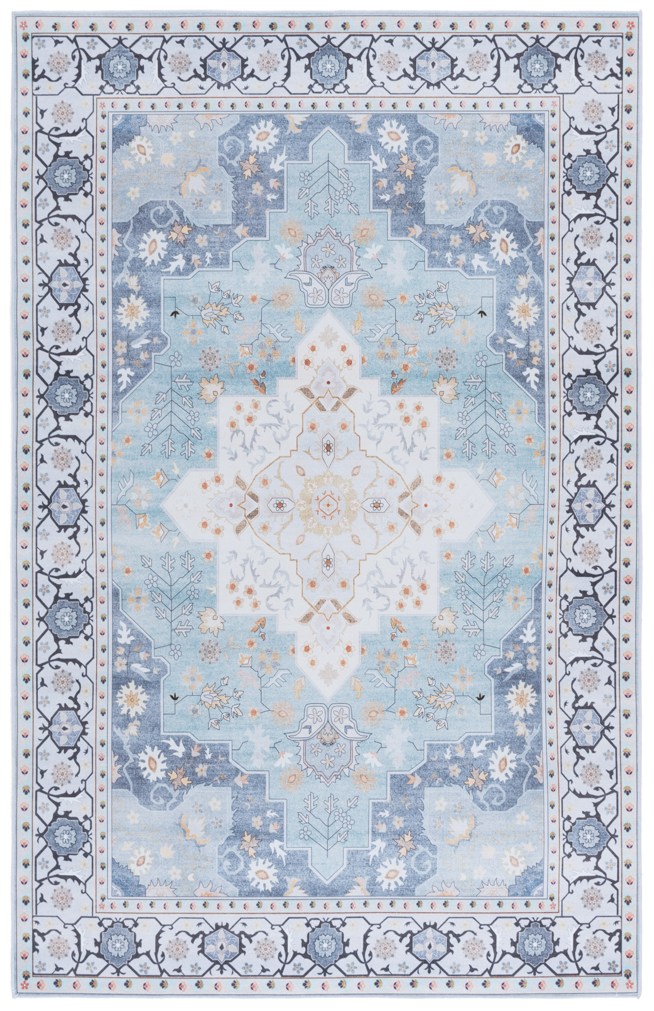 Bungalow Rose Fessler 105 M/W S/R Performance Machine Washable Oriental ...