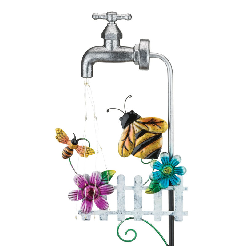 Regal Art & Gift Faucet Solar Stake - Bee | Wayfair