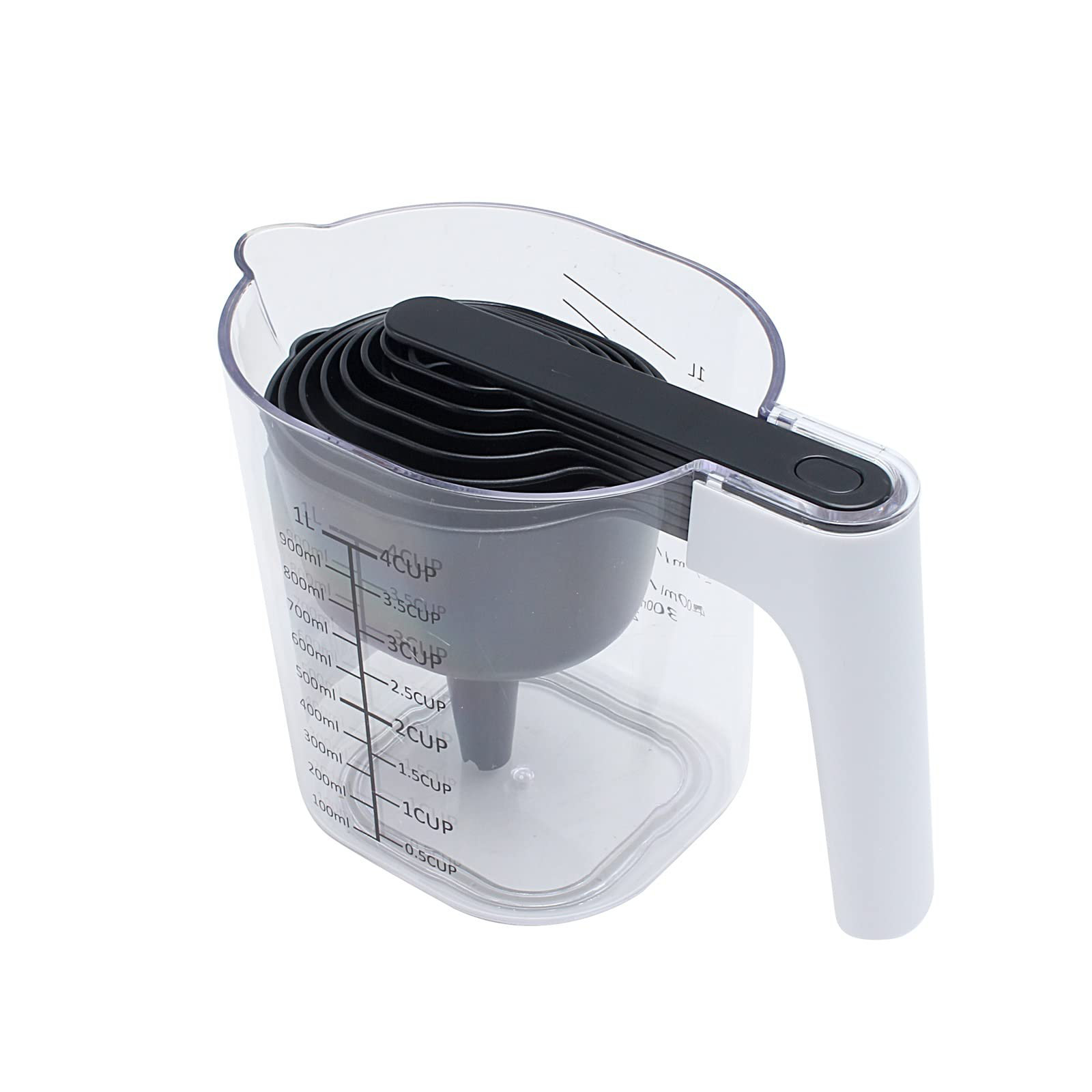 TUHOME FURNITURE LLC Set Of 9 Nesting Stackable Liquid Measuring Cups ...