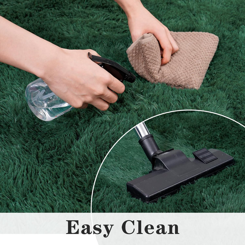 Everly Quinn 5X7 Modern Shag Dark Green Area Rugs | Wayfair