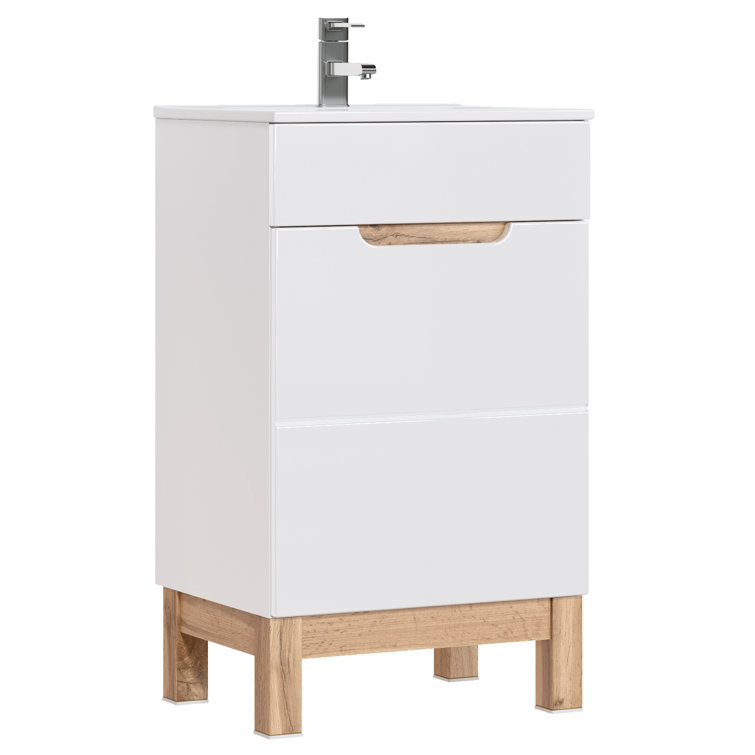 Ebern Designs Essi 50Cm Single Bathroom Vanity Base Only in White ...