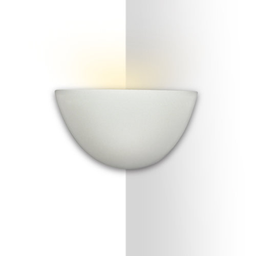 Orren Ellis Aulay 1 - Light Dimmable White Corner Wall Light | Wayfair