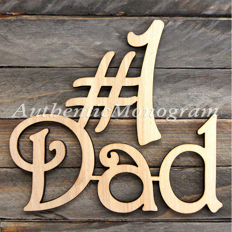 aMonogramArtUnlimited 1 Dad Wall Decor on Wood | Wayfair