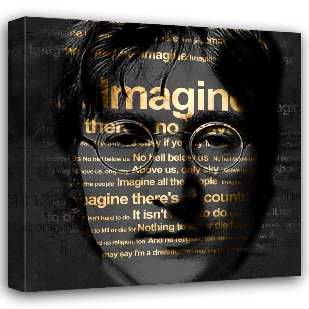 Red Barrel Studio® John Lennon Imagine by Stephen Chambers - Wrapped ...