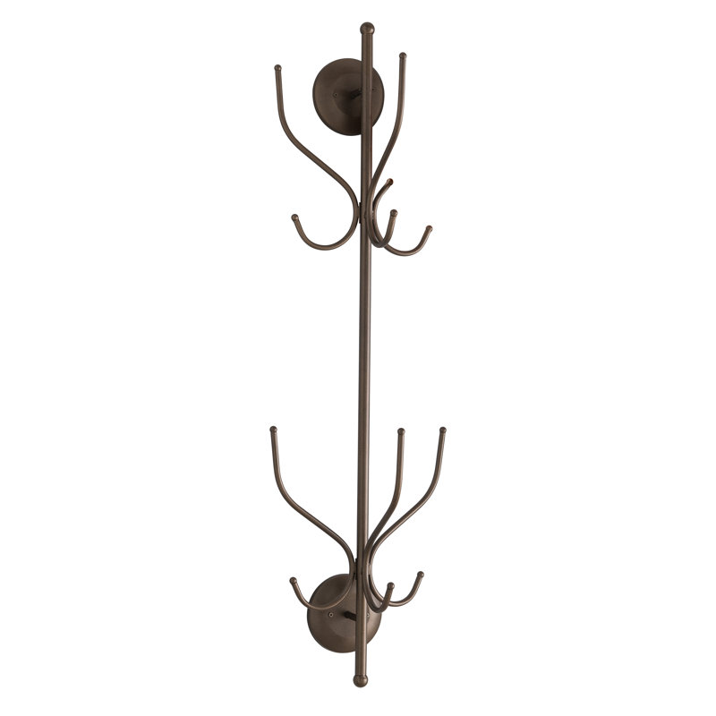 InRoom Designs Metal Hall Tree Freestanding Coat & Hat Rack with ...