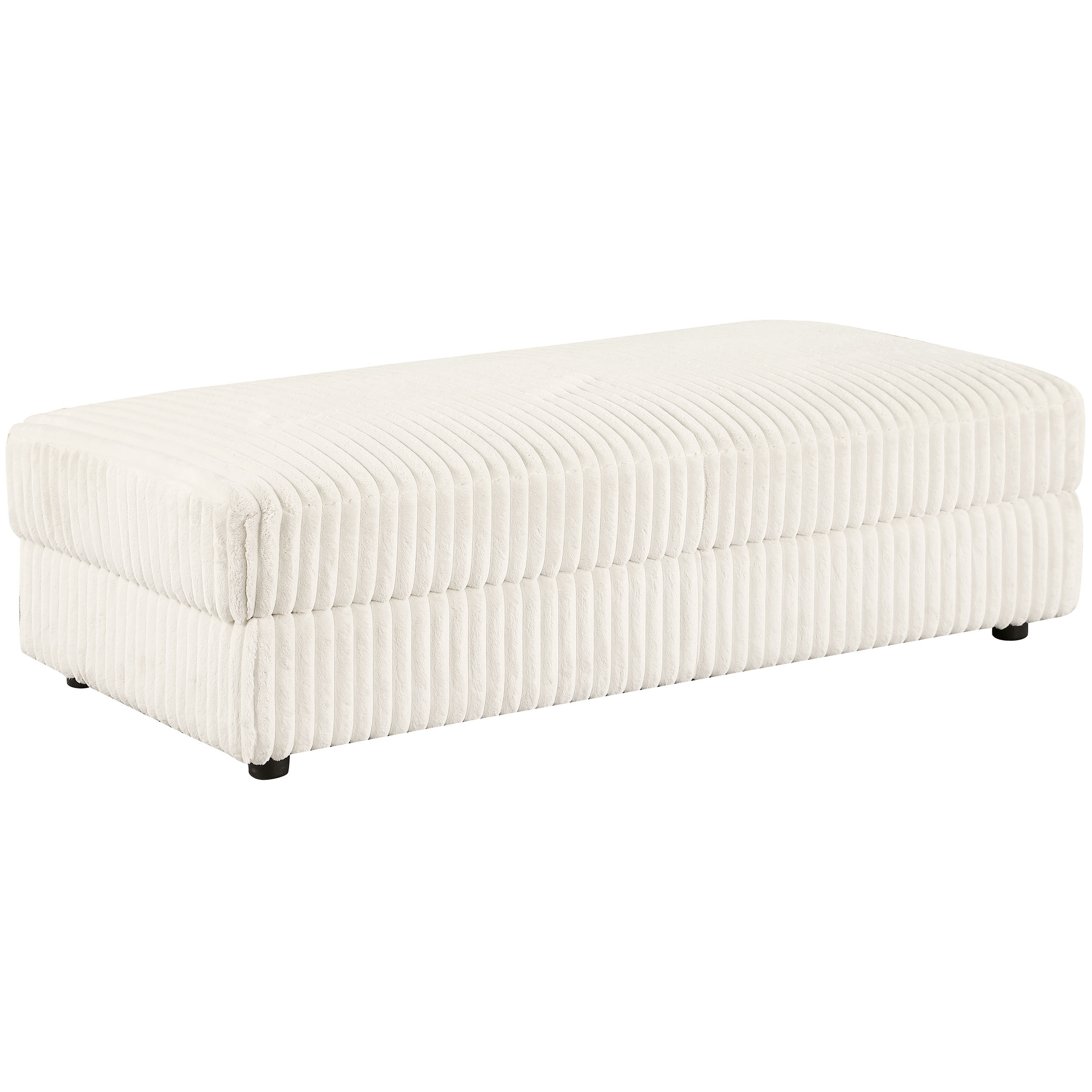 Everly Quinn Luxury Kinsley Upholstered Rectangular Storage Ottoman ...