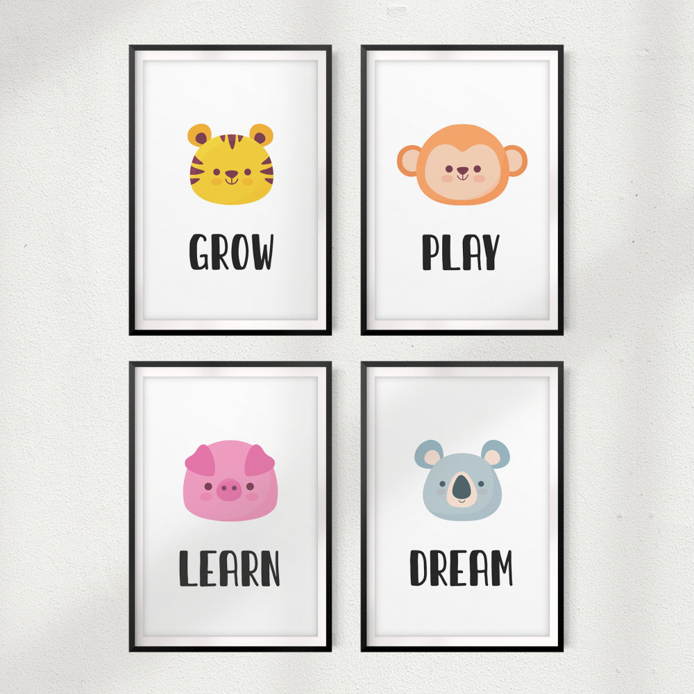 Isabelle & Max™ Grow Play Learn Dream - 4 Piece Picture Frame Textual ...