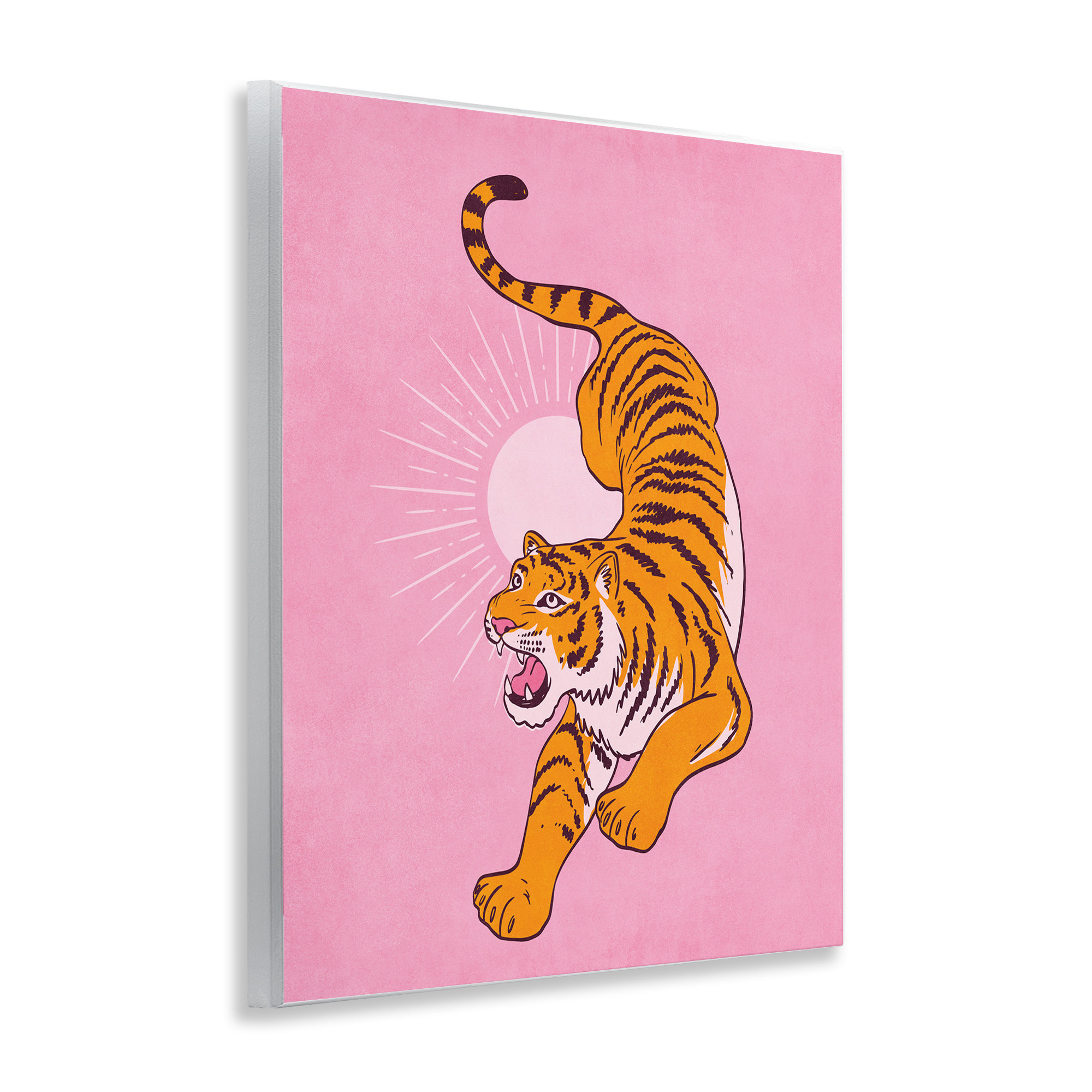 Ebern Designs Preppy Roaring Tiger Wall Plaque Art by Nataly White ...