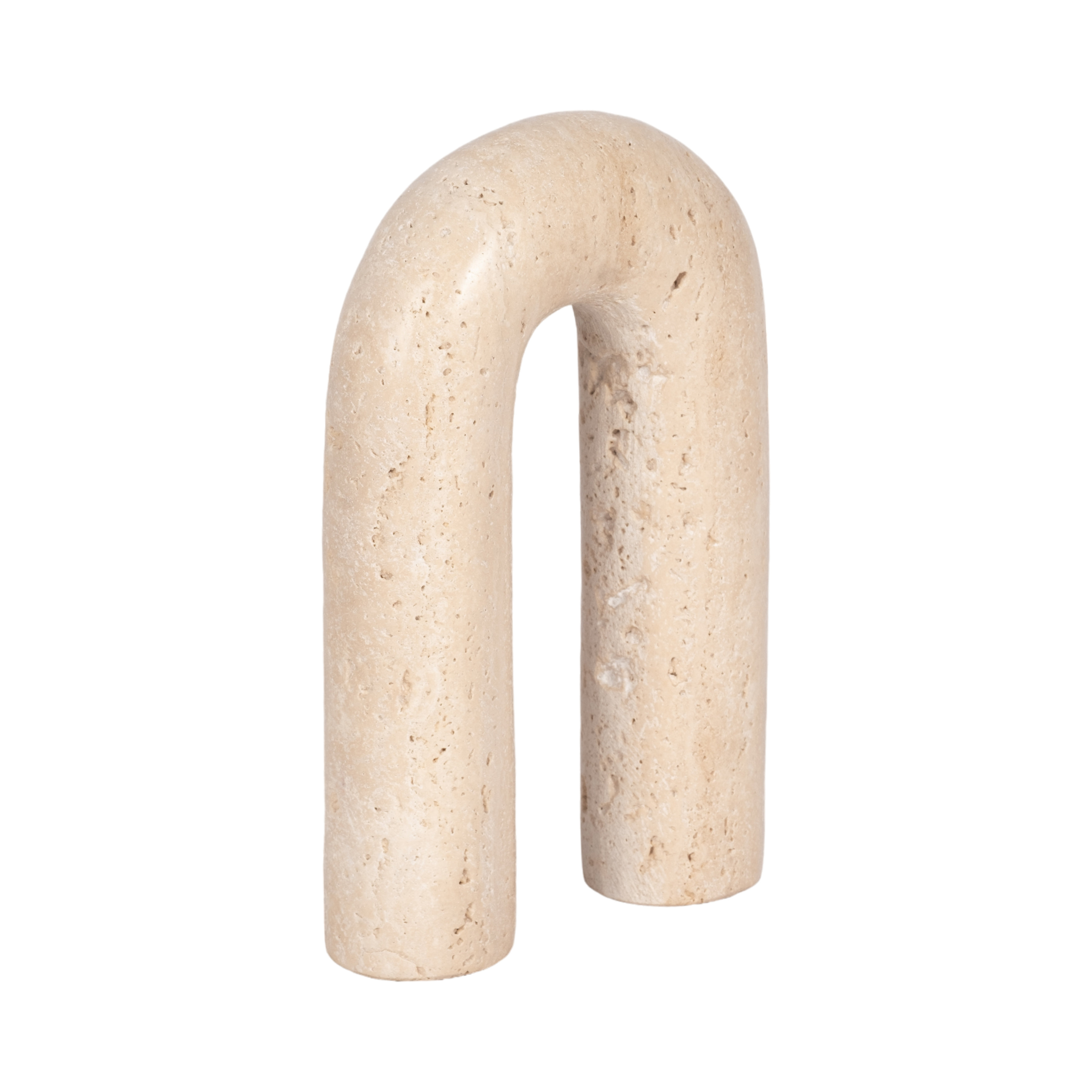 Joss & Main Delos Rounded Travertine Arch Object, Tan | Wayfair