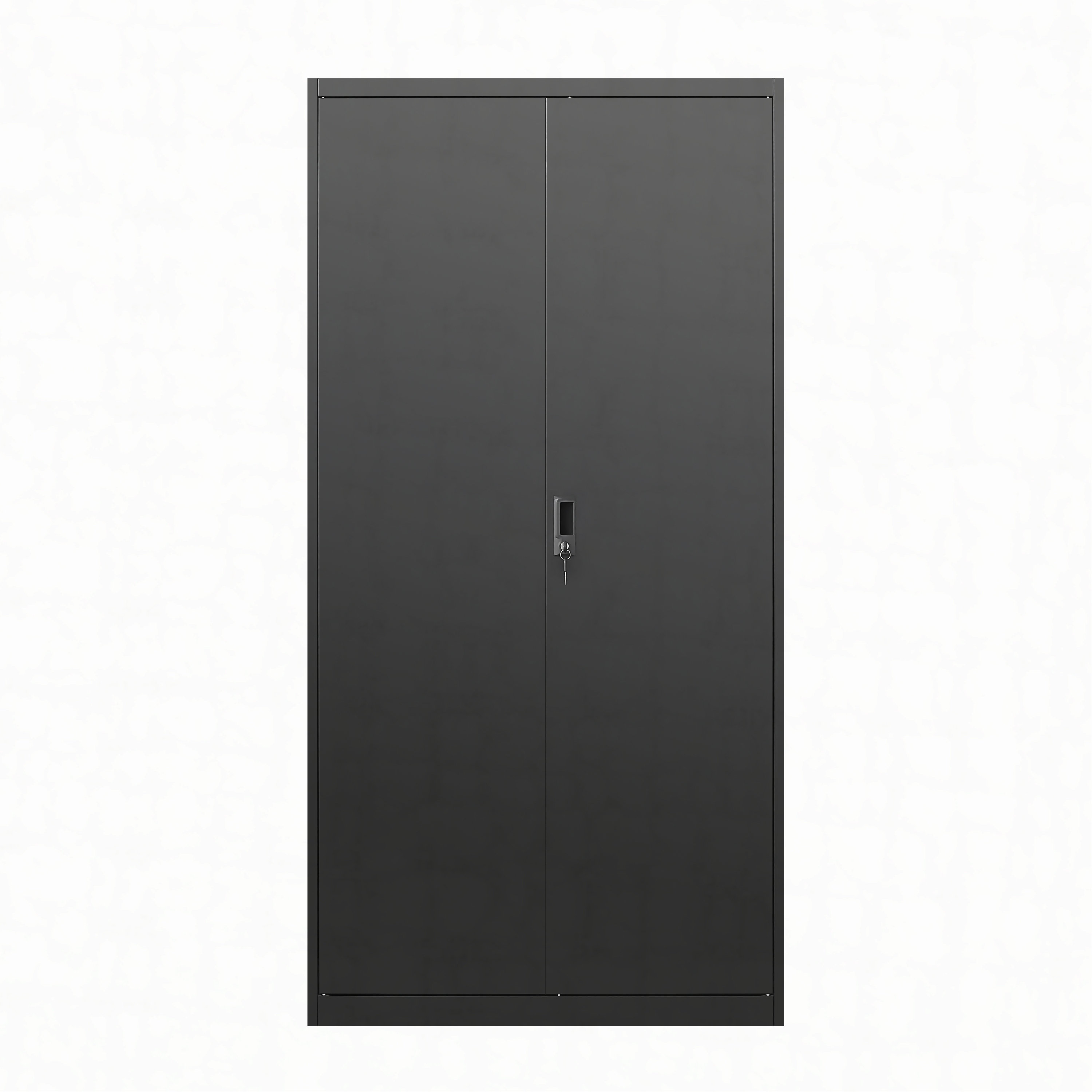 Inbox Zero Metal Armoire Wardrobe Cabinets,70" Black Locker Steel ...