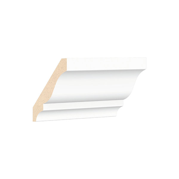 Metrie 9/16" x 3-9/16" x 08' Primed White MDF Crown | Wayfair