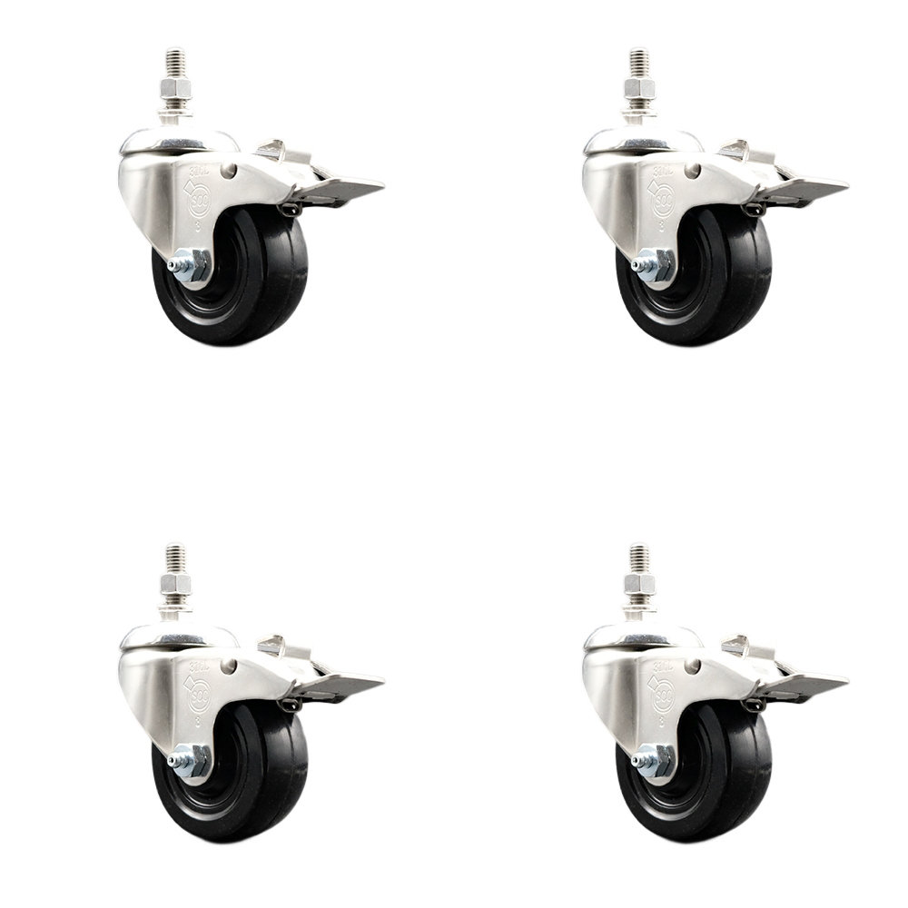 Service Caster Soft Rubber Casters | Wayfair