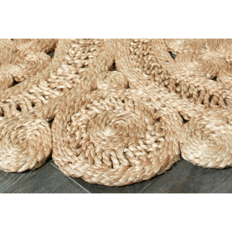 Ophelia & Co. Mooresboro Round Handmade Braided Jute/Sisal Natural Area ...