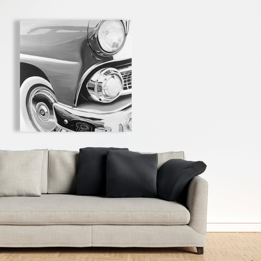 Charlton Home 'Beautiful Old Car' Oil Painting Print on Wrapped Canvas ...