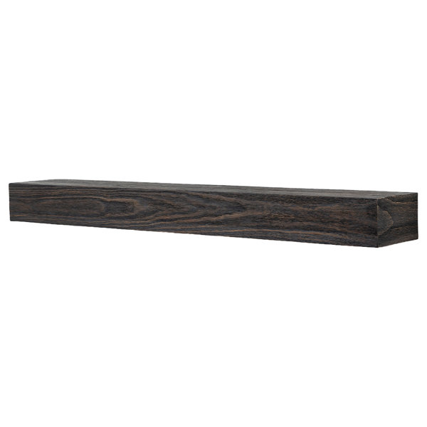Modern Ember Stowe Rustic Charcoal Wood Fireplace Mantel Shelf - With ...