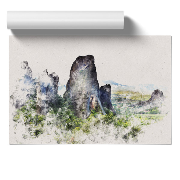 East Urban Home Meteora in Greece - Unframed Graphic Art | Wayfair.co.uk