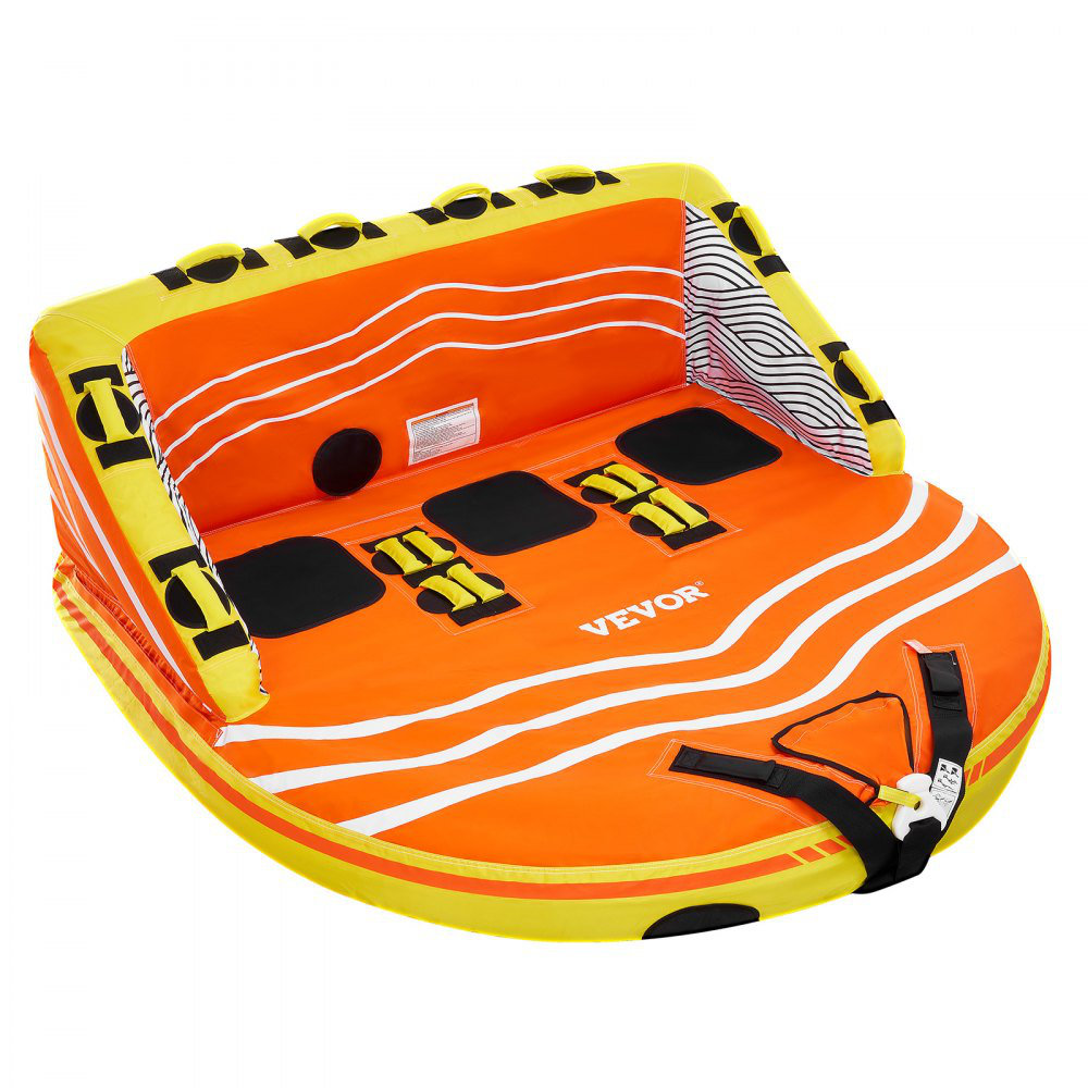 VEVOR Towable Tube for Boating 1-3 Riders Inflatable Boating Tubes ...