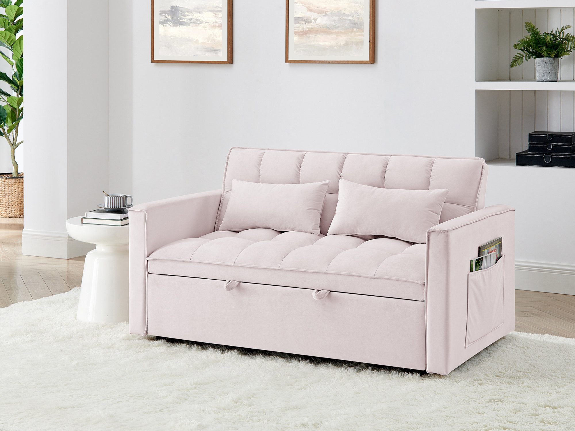 Ebern Designs 54'' Upholstered Sleeper Sofa | Wayfair