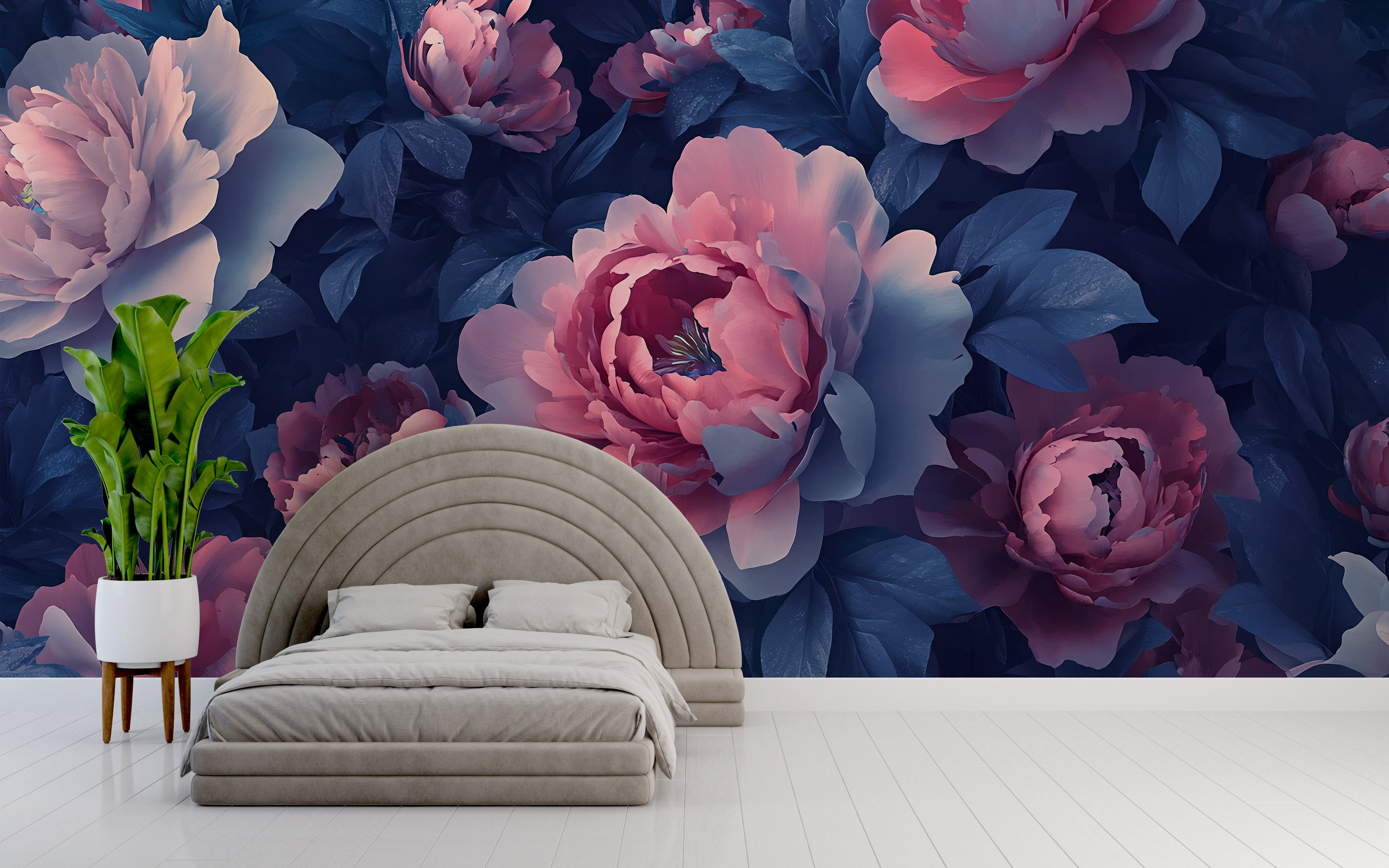 Red Barrel Studio® Garden Peony Floral Wallpaper With Lush Roses And ...