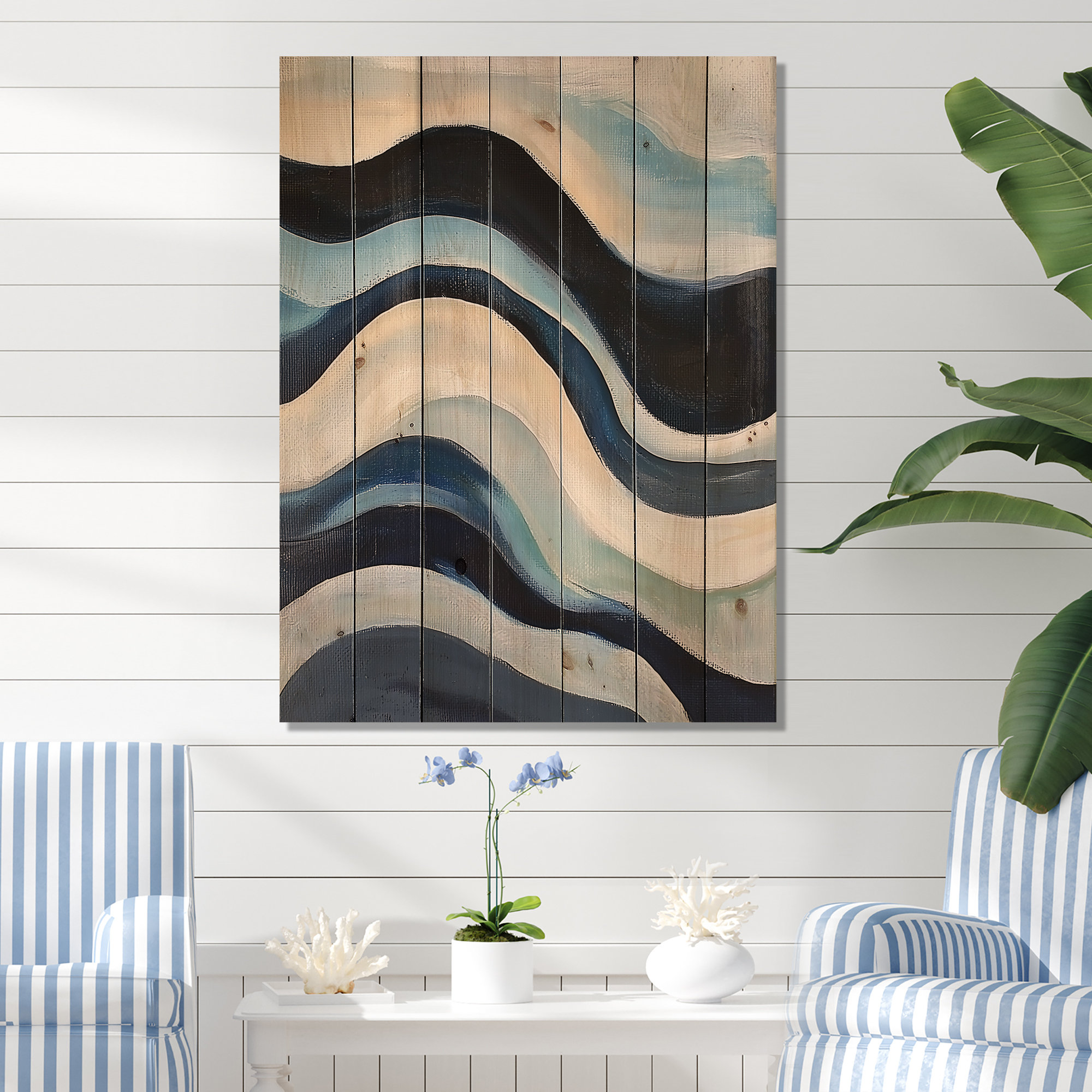 Ophelia & Co. Coastal Rift Beyond The Dunes II - Nautical Wood Wall Art ...