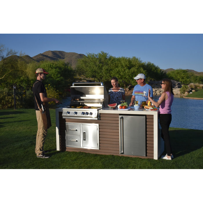 Kokomo Grills Professional 89.5" 4-Burner Propane/Natural Gas Modular ...