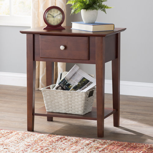 Red Wood Nightstands You'll Love | Wayfair