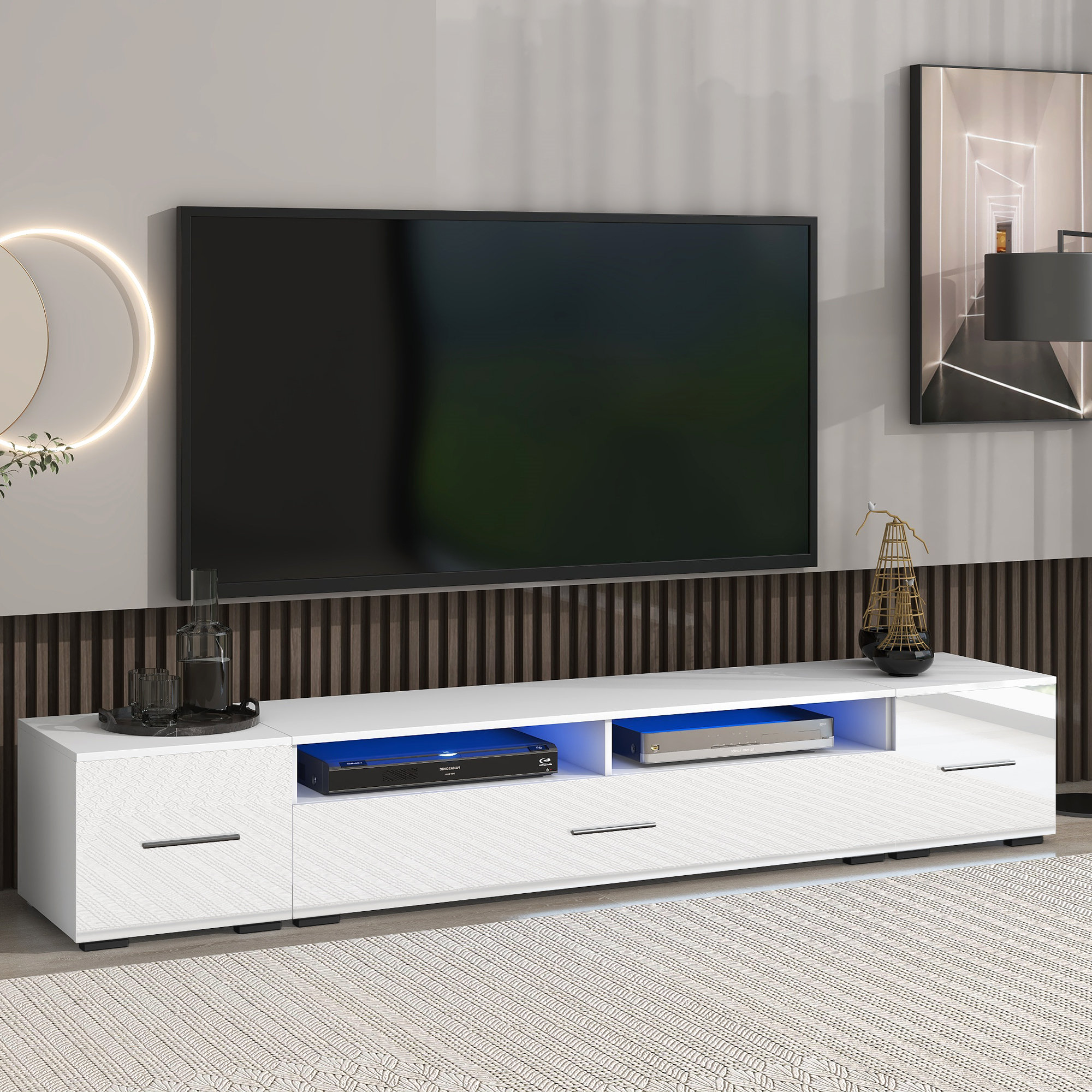 Wrought Studio™ 82.63" Media Console for TVs up to 88" & Reviews | Wayfair