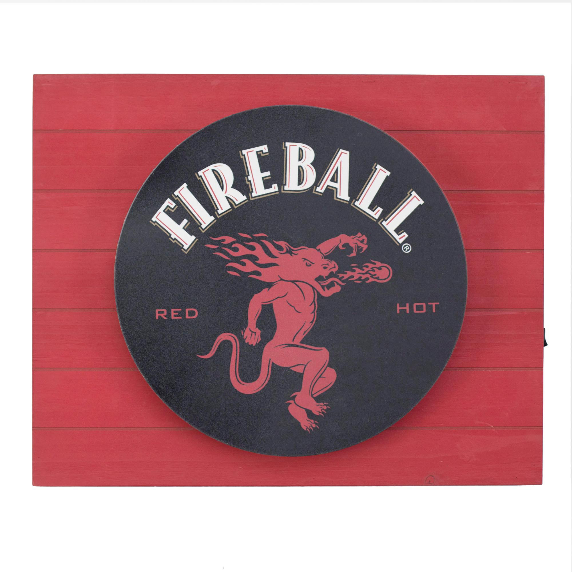 American Art Decor Black Fireball Whisky Vintage Metal Backlit LED Sign ...