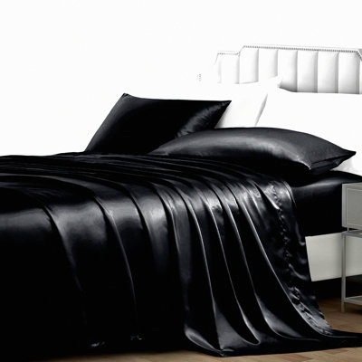 black sheets silk