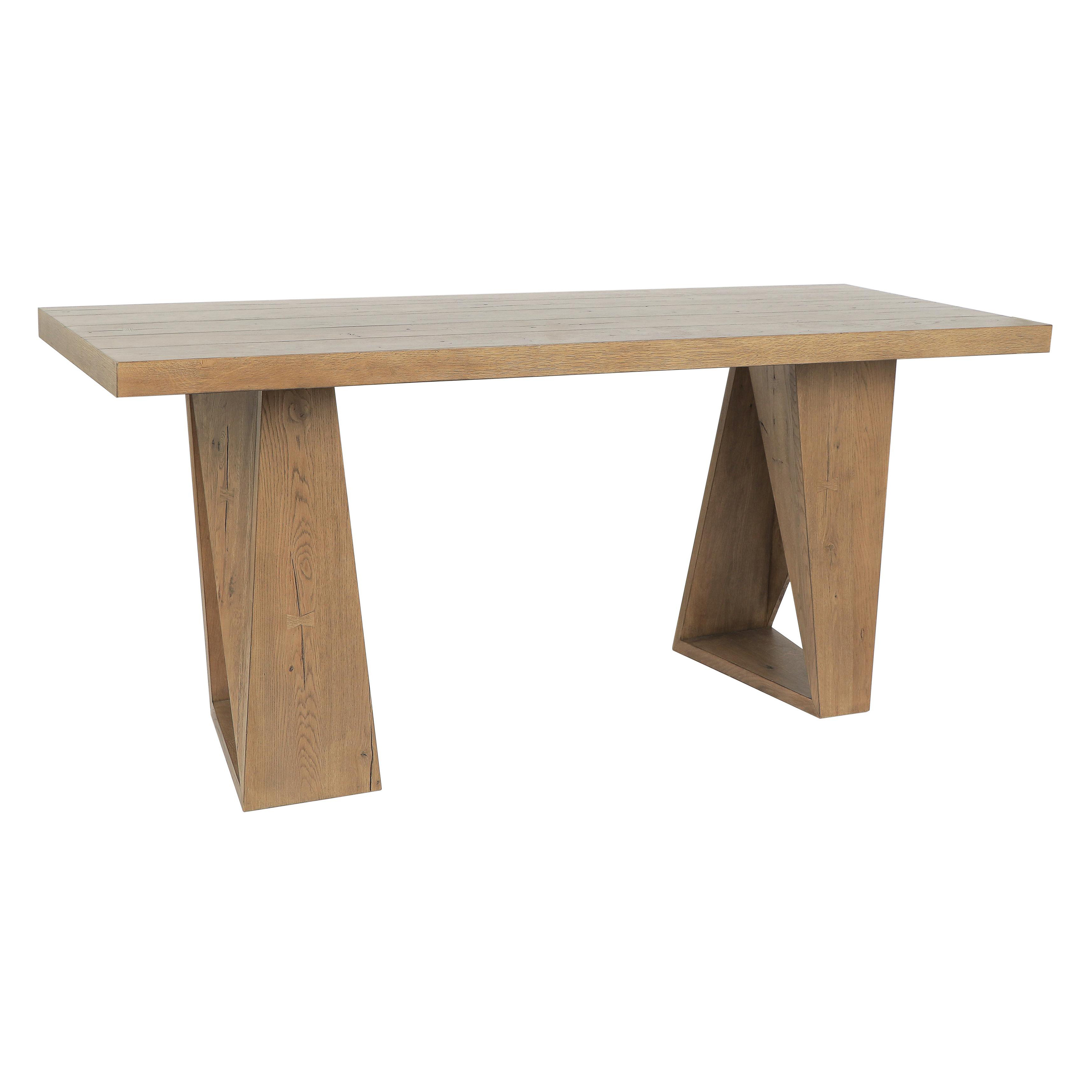 Classic Home Arleth 82" Reclaimed Oak Counter Height Gathering Table ...