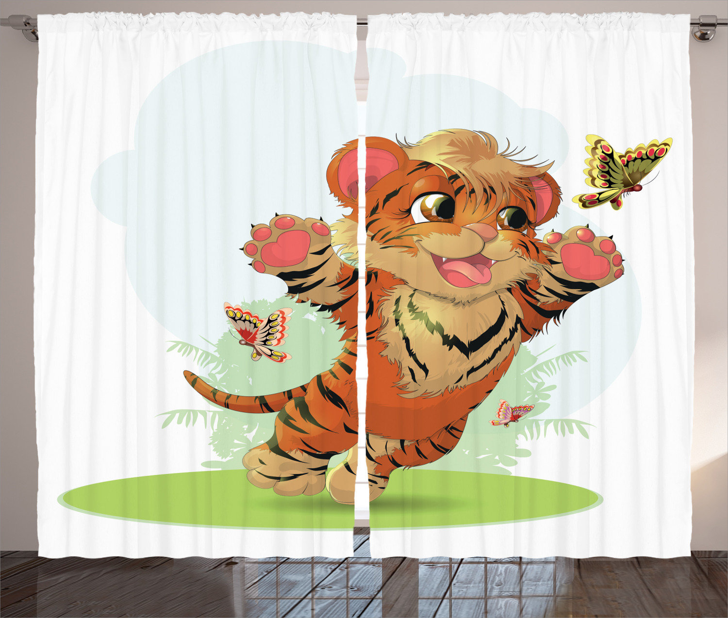 East Urban Home Cartoon Semi-Sheer Rod Pocket Curtain Panels | Wayfair