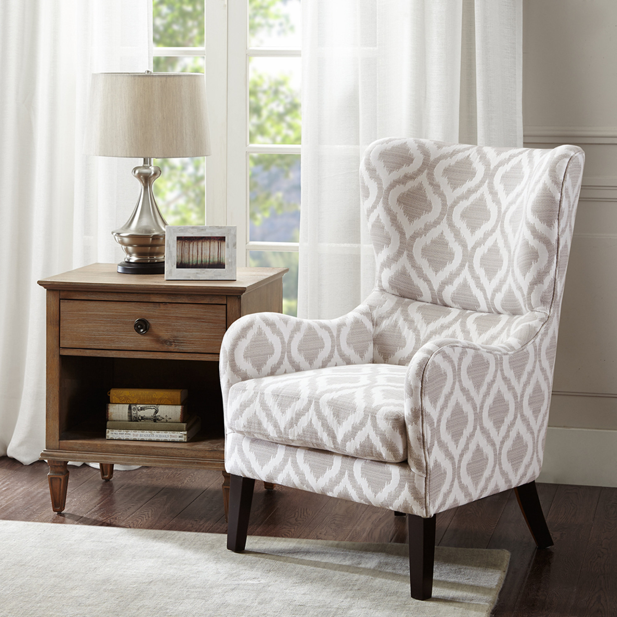 Lark Manor Ultimate Comfort Solid Wood Wingback Chair For Living Room ...