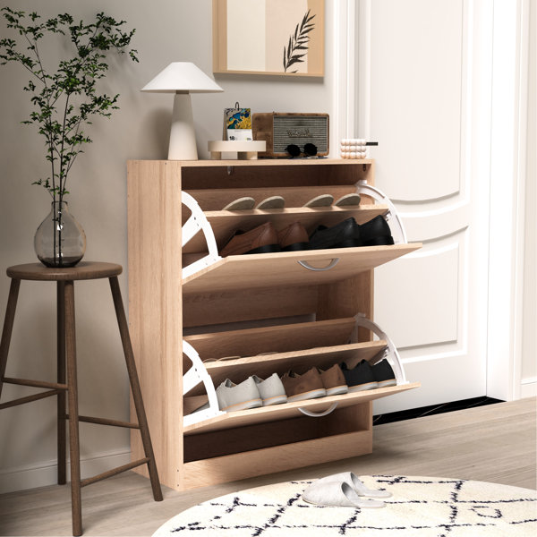 Latitude Run® Entryway Shoe Container Cabinet - Keep Your Shoes ...