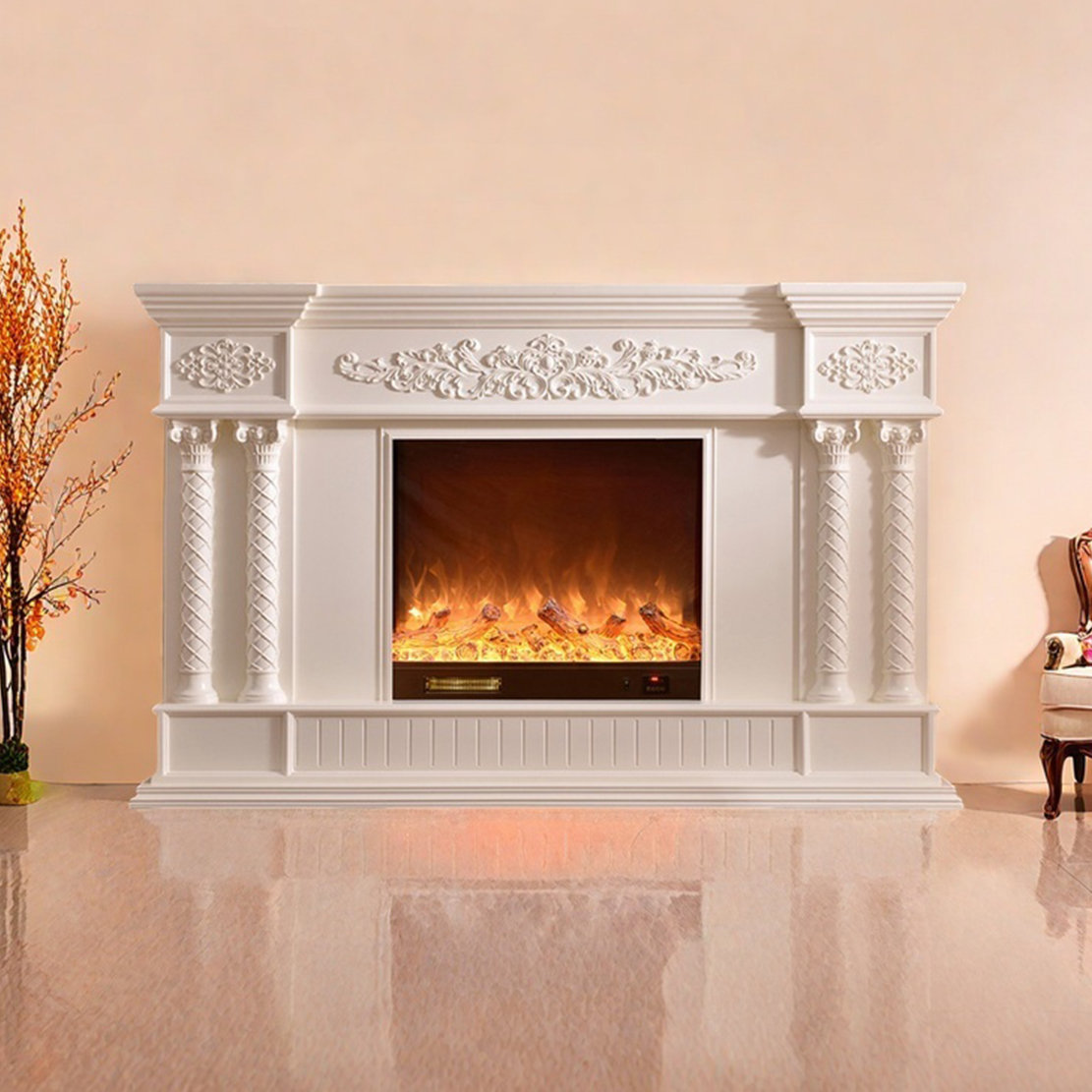 wangling hone American style fireplace decoration Roman column | Wayfair