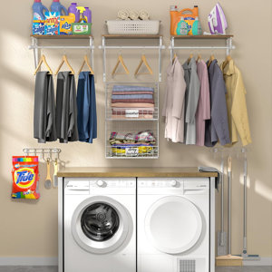 GO APPLIANCE CENTRAL, LLC 2 Set Laundry Room Shelves Wall Mounted With ...
