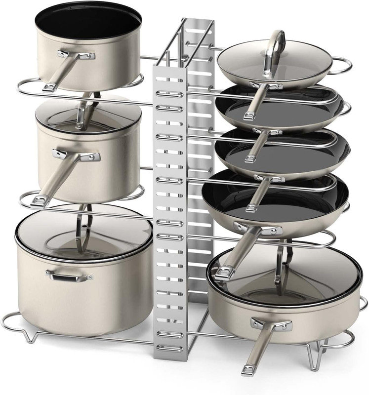 Rebrilliant Iron Rectangle Countertop / Cabinet Pot Rack | Wayfair