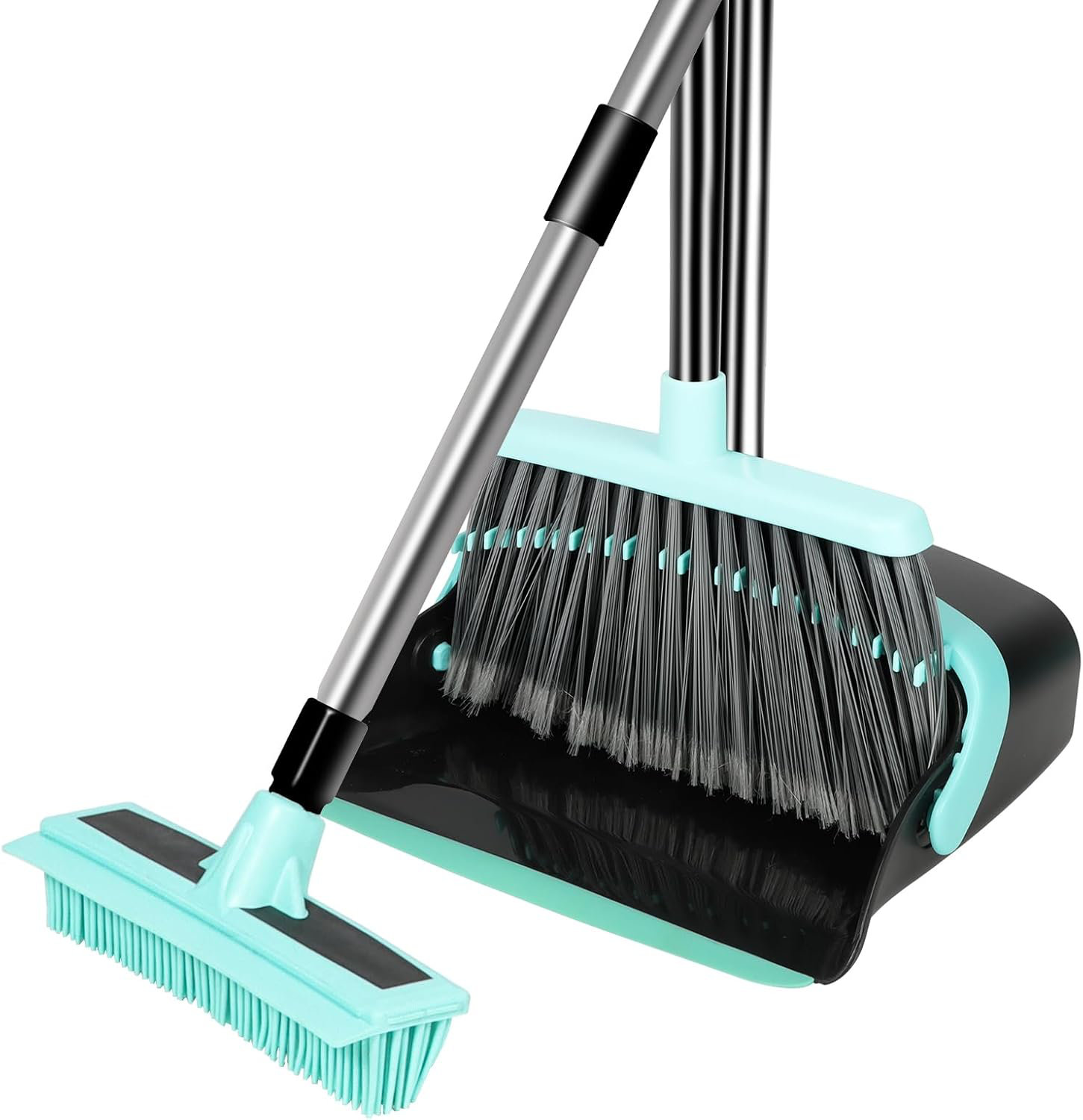 Silodo Long Handle Broom with Upright Standing Dustpan | Wayfair