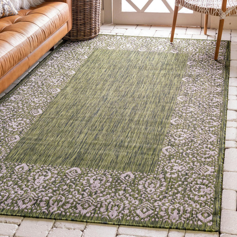 Charlton Home® Finbar Green Indoor/Outdoor Rug & Reviews | Wayfair