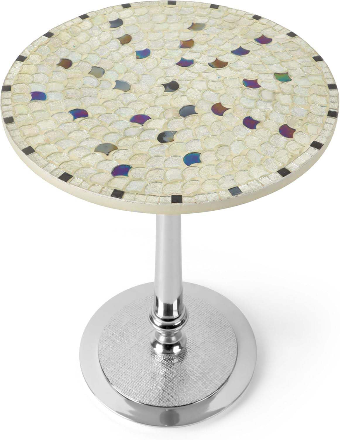 Wrought Studio™ Mosaic Round Coffee Table - Modern Side Table For Sofa ...