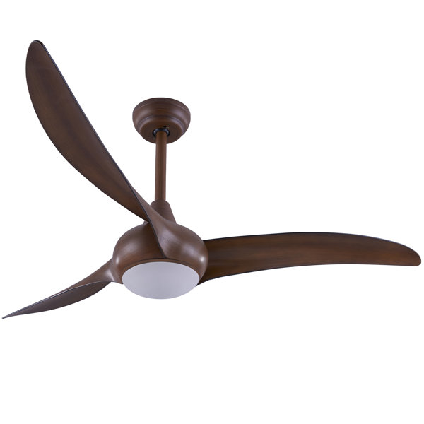 Corrigan Studio® Rustic 52" Ceiling Fan With Remote Control And LED ...