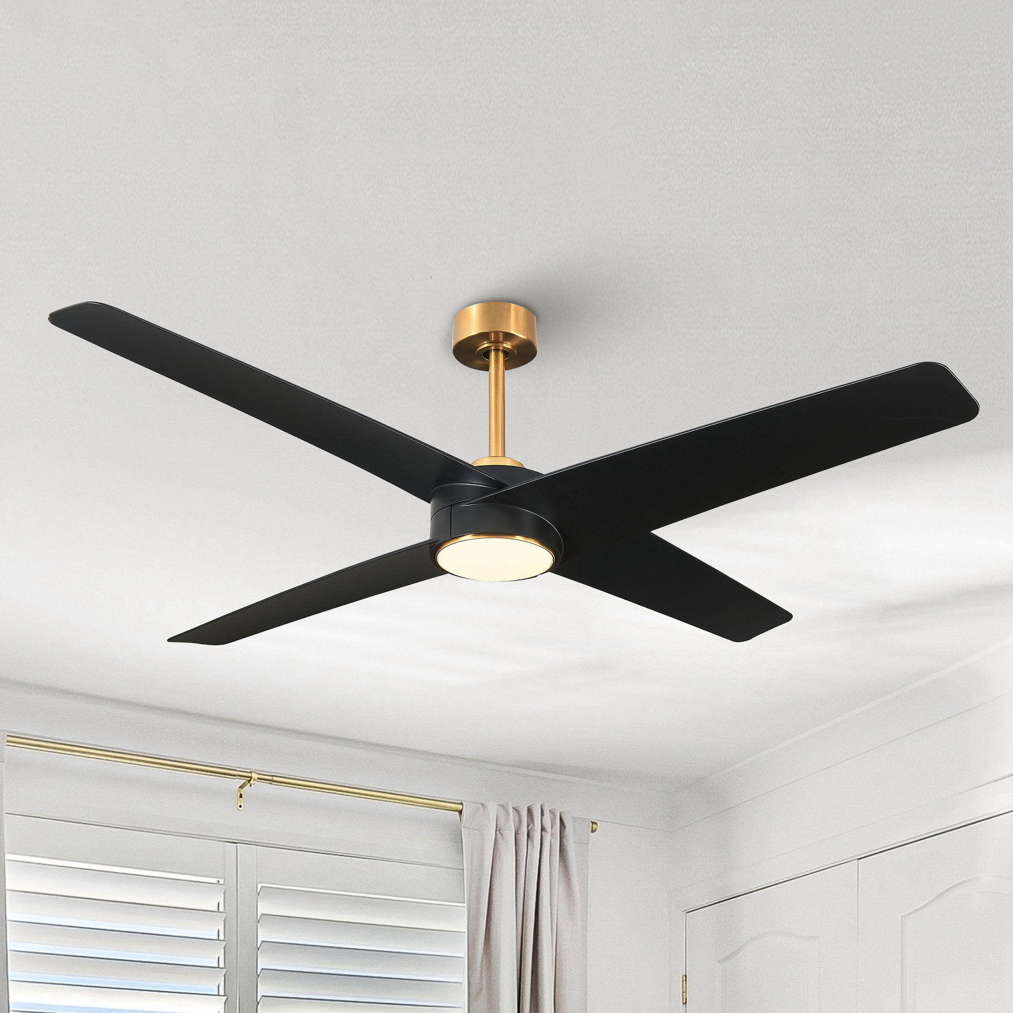 Mercer41 Antonien 60'' Modern Ceiling Fan with 3CCT Dimmable LED Lights ...