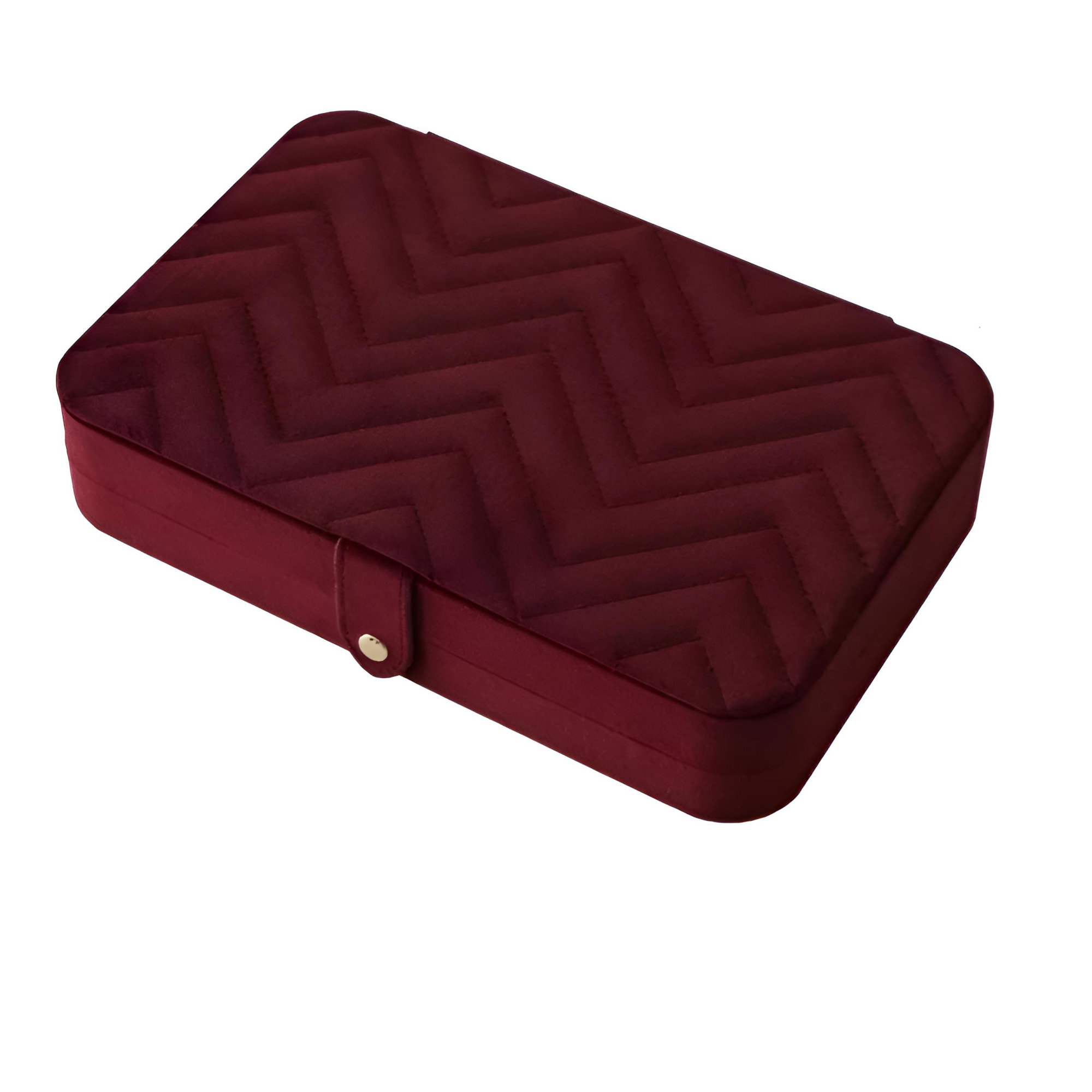 Mercer41 Luxury Night Red Velvet Jewelry Box | Large Capacity Partition ...