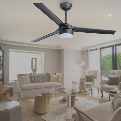 Angled Extremely Large Room Ceiling Fans With Lights You'll Love | Wayfair