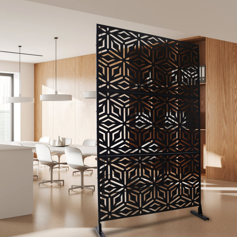 BoudoirBloom Brown Metal Privacy Panel 76" H48" W - For Patio, Deck ...