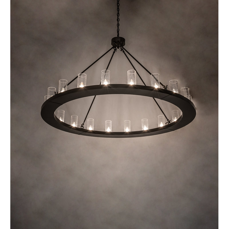 Gracie Oaks Schoonmaker 20 - Light Wagon Wheel Chandelier | Wayfair