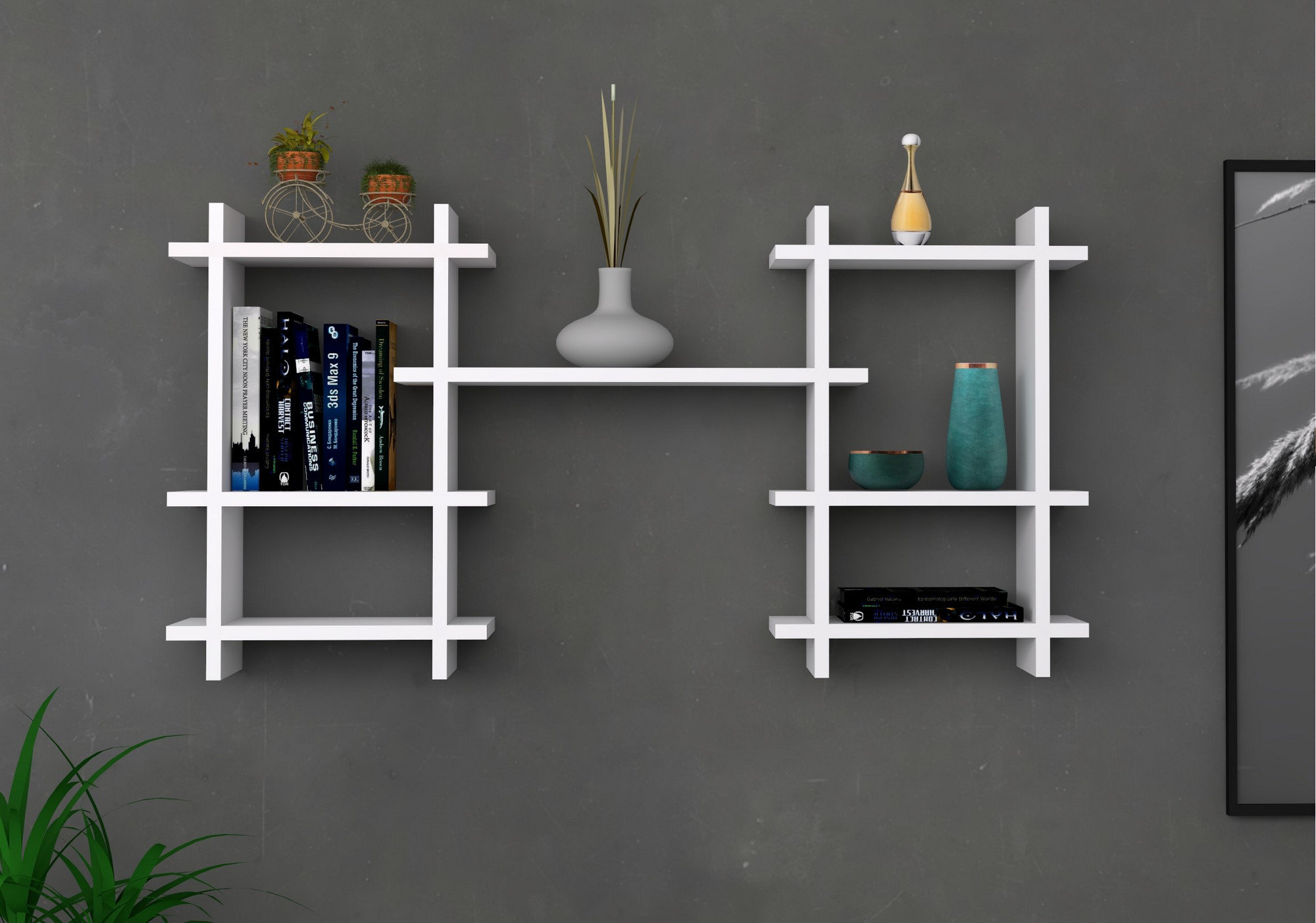 East Urban Home Damber 7 Piece Tiered Shelf | Wayfair